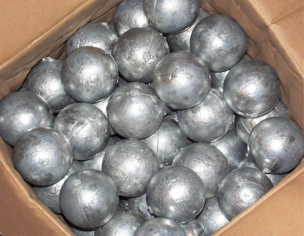 Anodo di Zinco Metallico Sfera ⌀ 50mm – 2 pollici Zn min. 99,995% 25kg